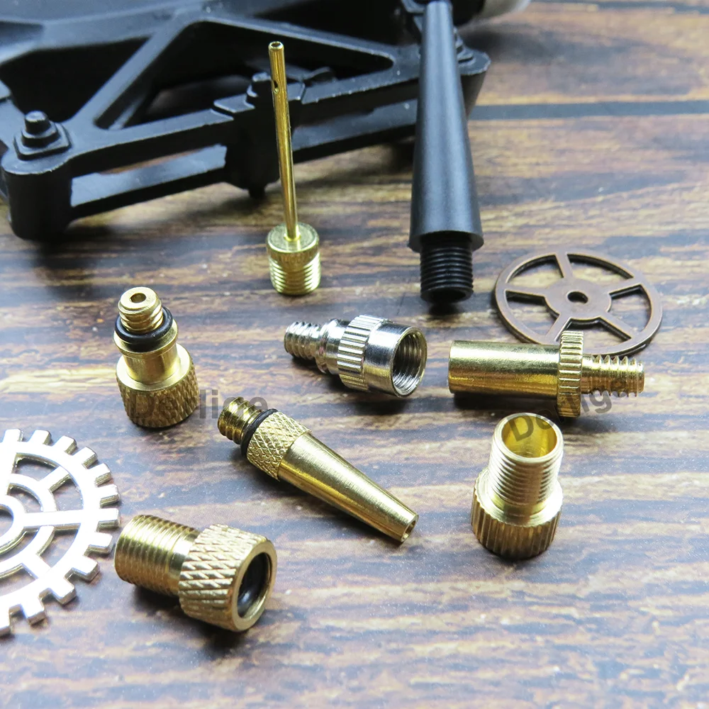 Ball Pump Needle DV SV AV Valve Adapter Bicycle Presta Schrader Valve ...