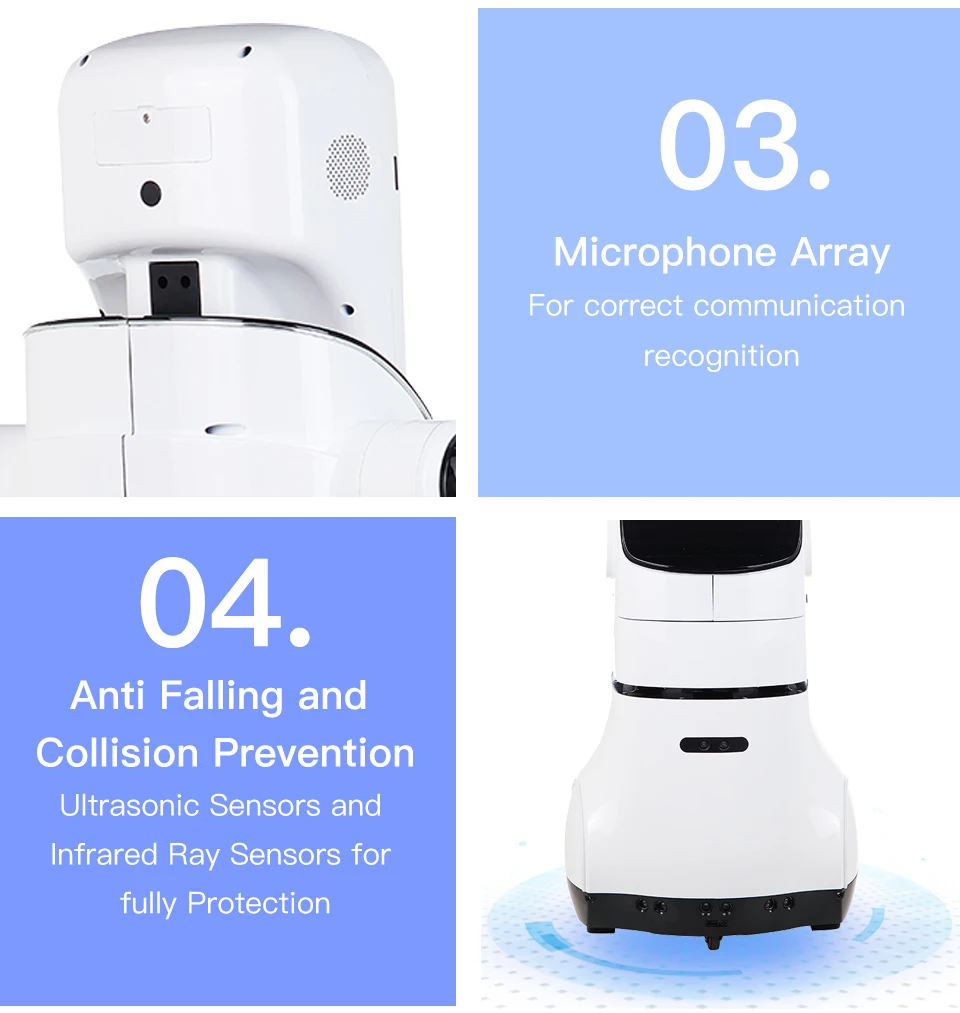 Auto Navigation AI Robot for Office Advertising Reception