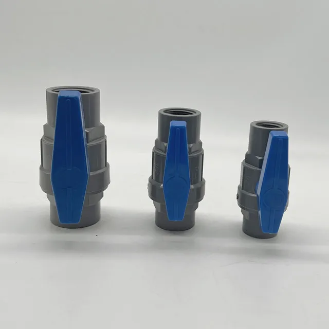 Pvc Two Picecs Ball Valve Blue Plastic Handle - Buy Pvc Ball Valve ...