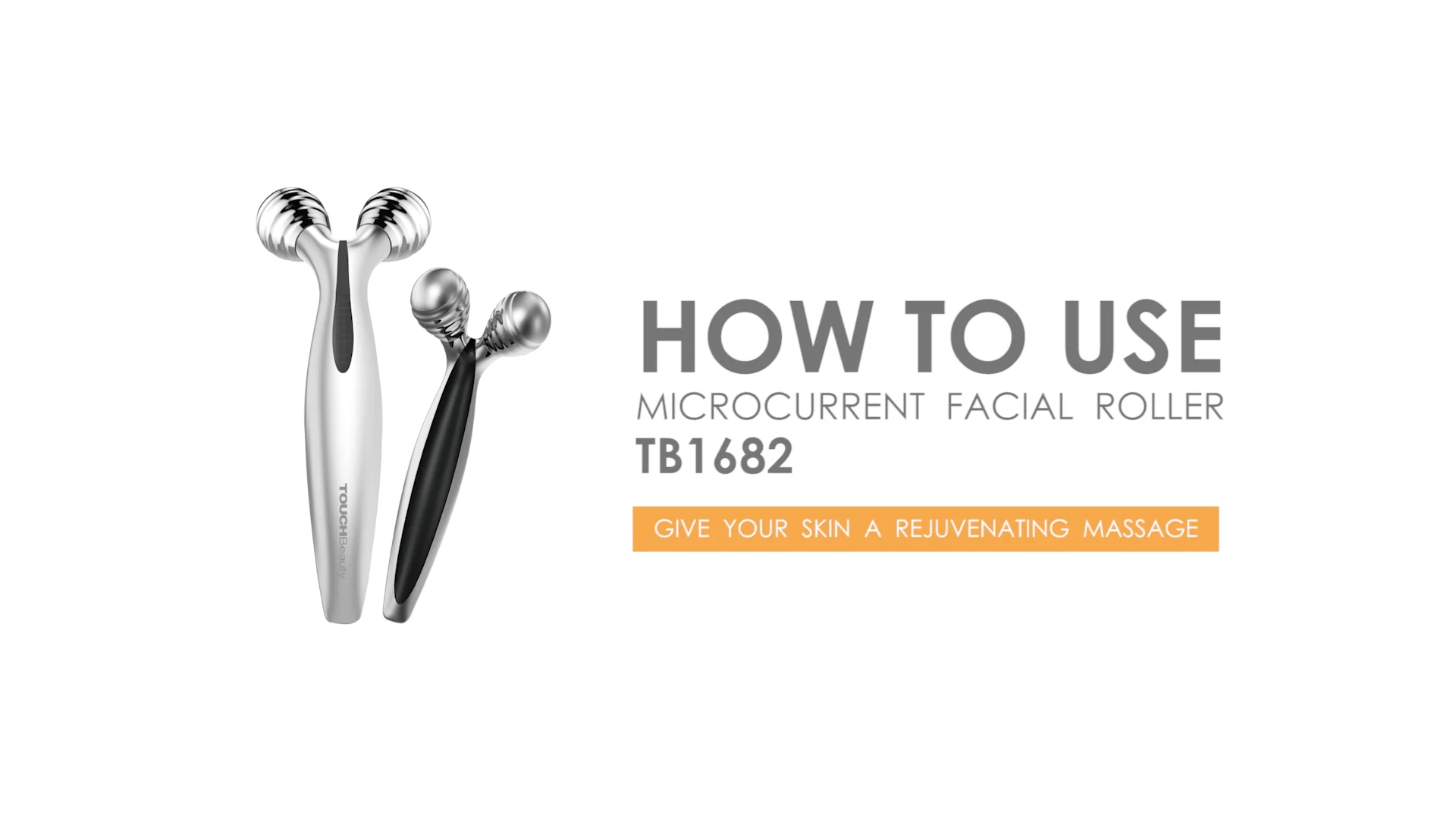 Touchbeauty Solar Energy Facial Roller Face Lifting Microcurrent Roller ...