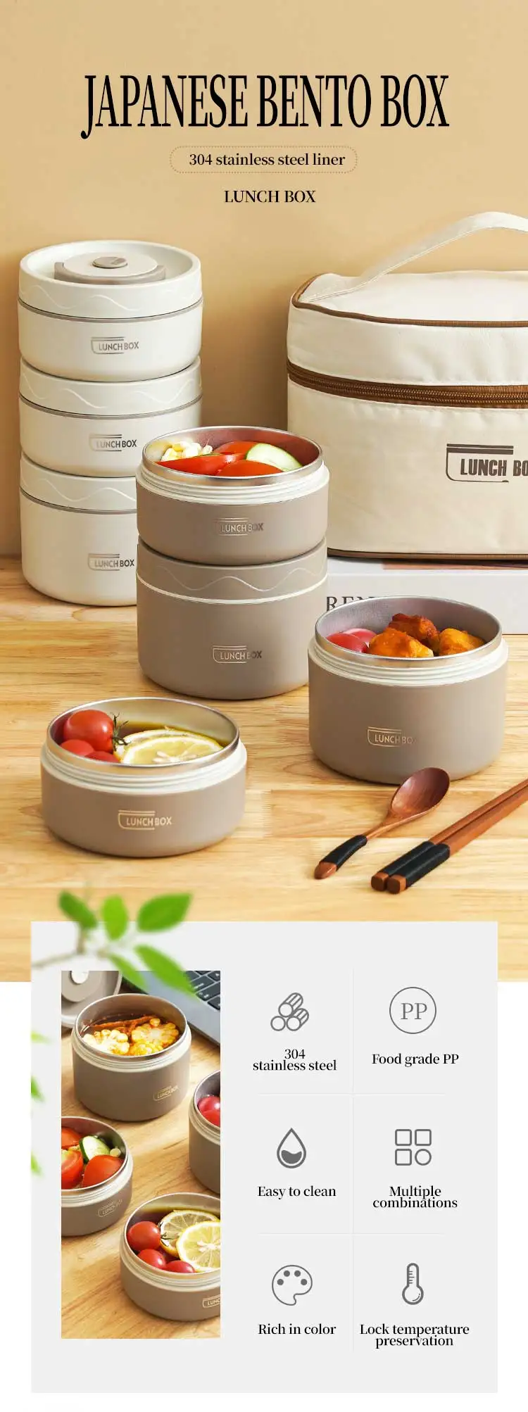 Cozy Using Kids Lunch Box School Stainless Steel Lunch Box Round Shape ...