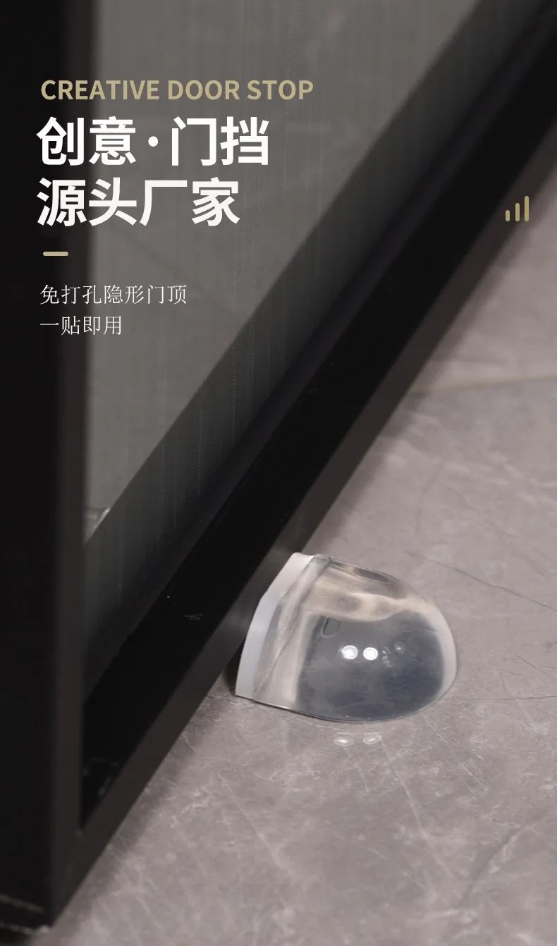 Transparent Acrylic Door Stopper Self-adhesive Door Stopper For Wall ...