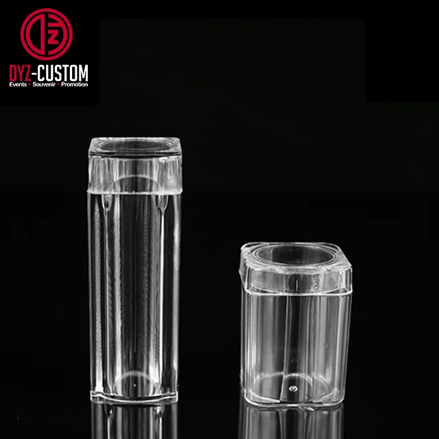 27mm Plastic Storage Tube Coin Safe Square Coin Storage Tube - Buy Coin ...