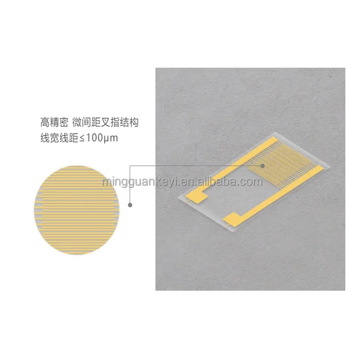 Transparent PI Flexible Interdigital Electrode - High Sensitivity