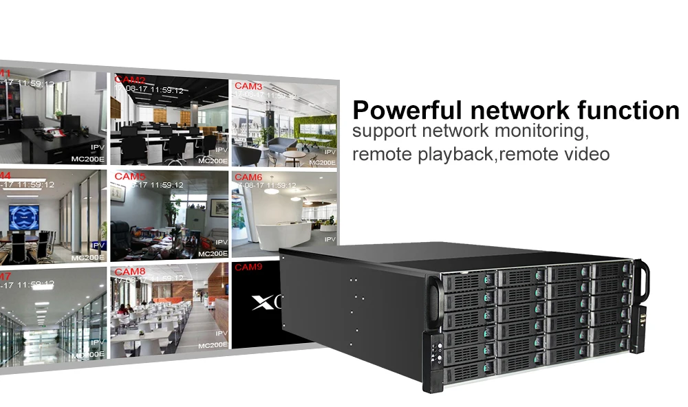 XONZ CCTV Powerful Storage System 64CH&128CH 9HDD 16HDD 24HDD P2P VMS ...
