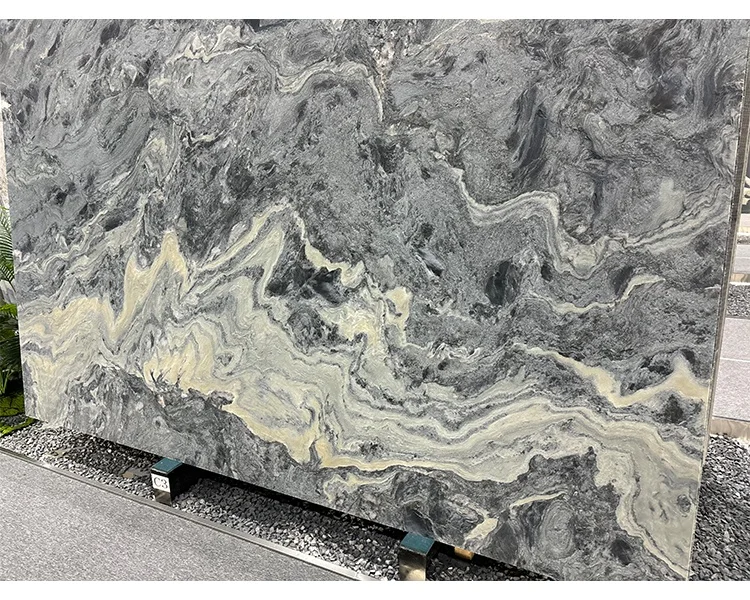 Azul Casablanca Limestone Grey Limestone Slab For Outdoor Hotel Floor ...