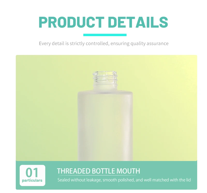Wholesale Empty Frosted Glass Bottles for Skincare Packaging