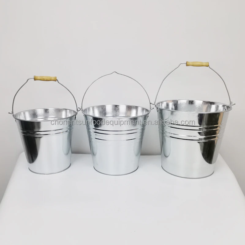 Durable Round Shape Galvanized Steel Pail - 10-15L Capacity