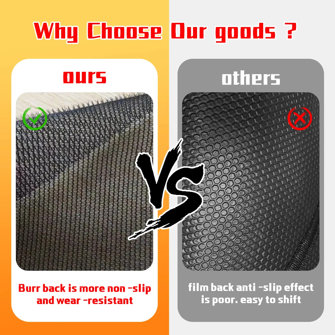 Muchkey Customized Automotive Interior Burr Back Car Foot Mats