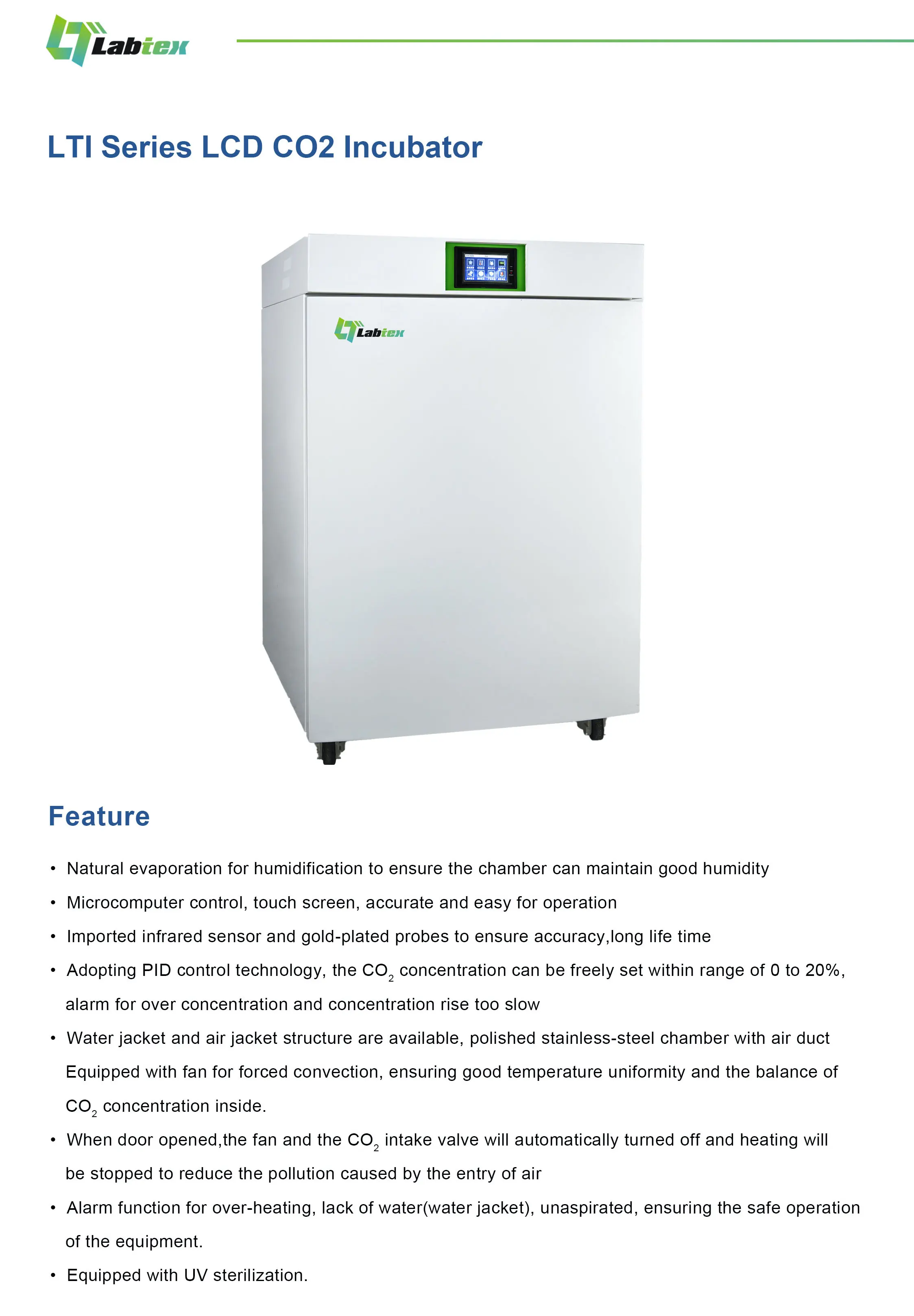 Labtex Lti Series Lcd Co2 Incubator For Lab Cell Culture Air Jacket/water Jacket Co2 Chamber ...