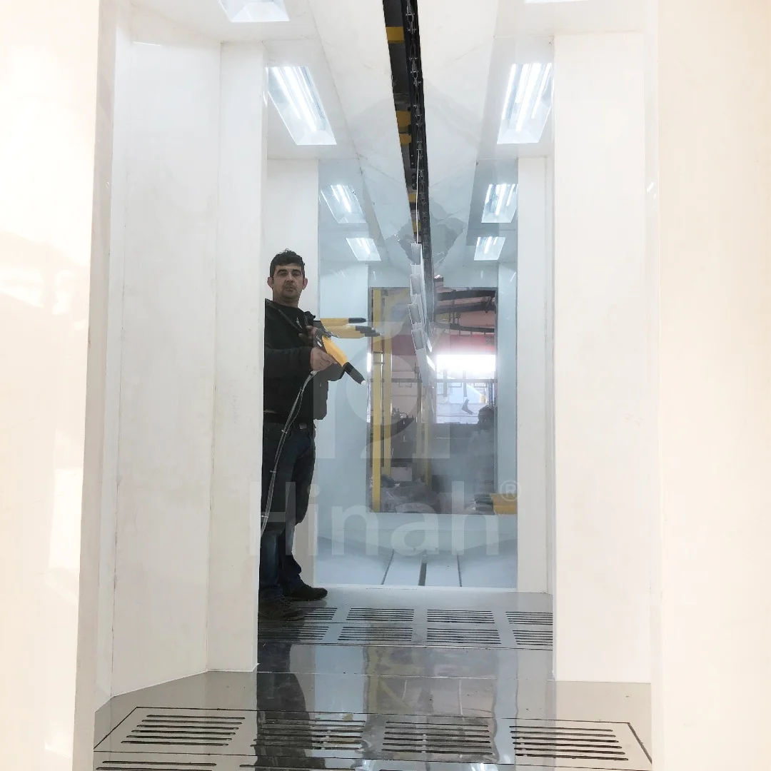 Electrostatic Powder Coating Spraying Booth Room With Gema Guns 60-80 ...