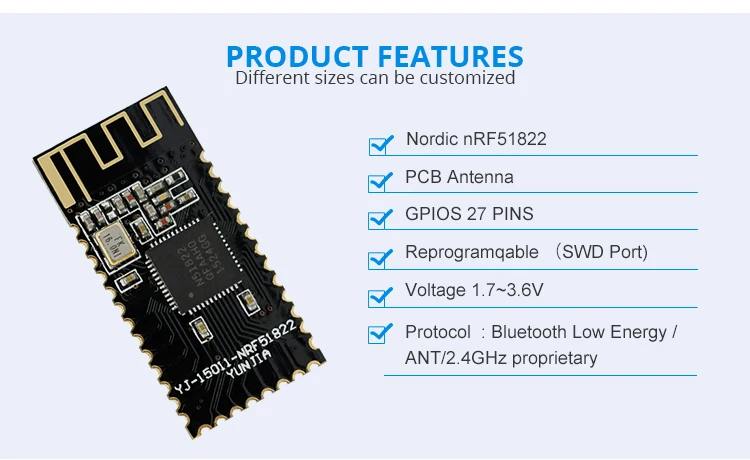 Holyiot NRF51822 Low Power Bluetooth Module Ble RF Wireless & IoT ...