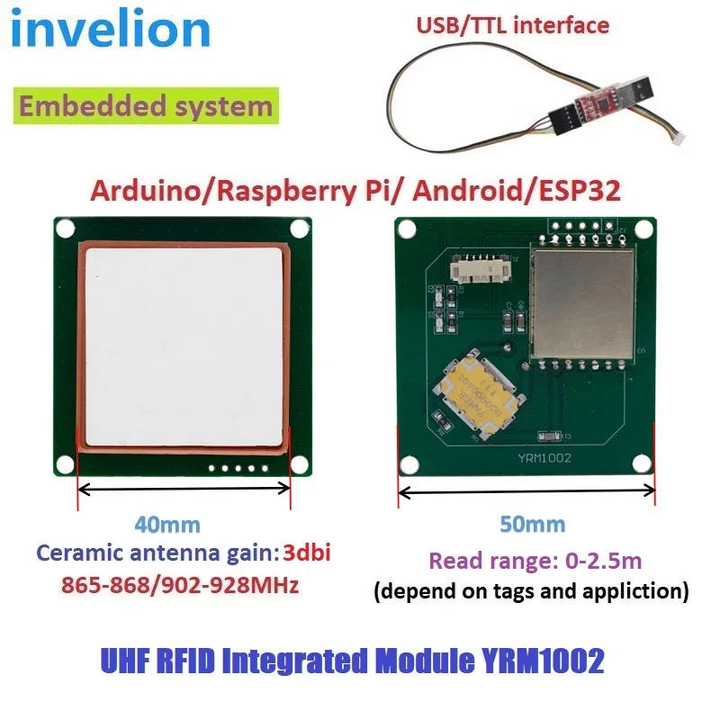 Micro 0-5M Long Distance RFID Reader - Invelion Module
