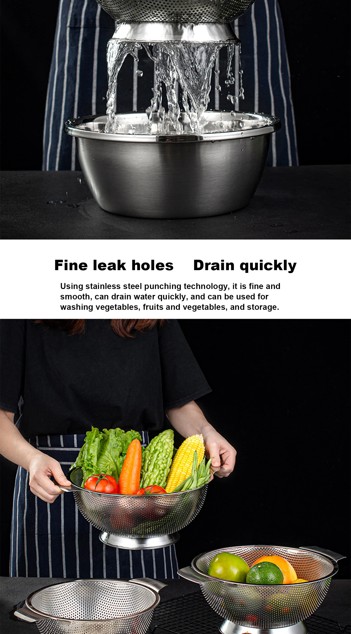 Stainless Steel Basin Series With Cleverly Designed Handles And Bases ...