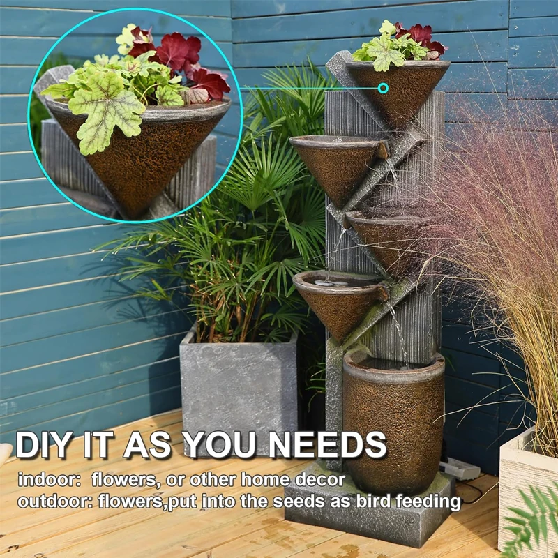 3-tier Cascading Water Feature - Perfect for Garden Decor