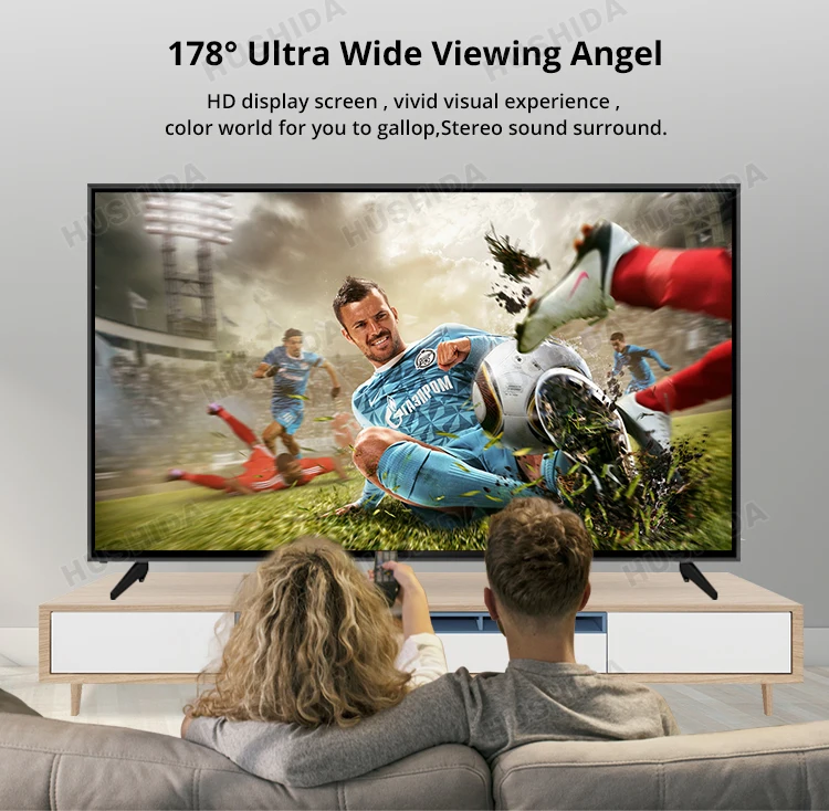 Hushida 50/55/65/75 Inch Uhd Led Television Smart Wifi Flat Screen 4k ...