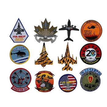 Fighter Hook Loop Jet Aircraft Hook Loop Embroidered Appliques Iron-on ...