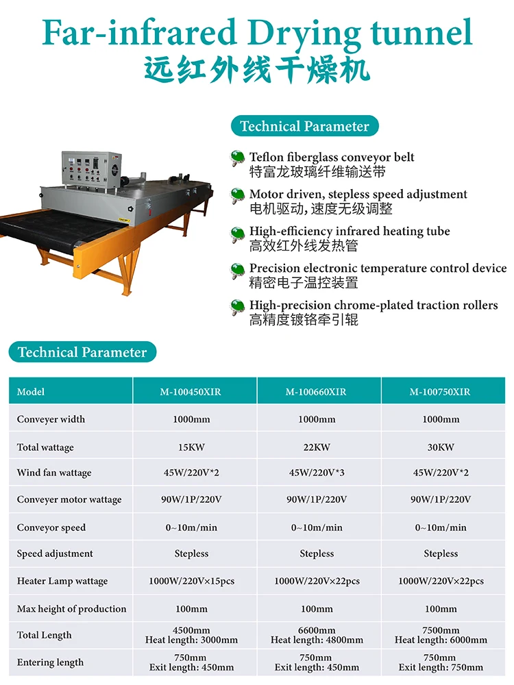 Flat Infrared Ir Drying Tunnel For T-shirt T Shirts Clothes Screen ...