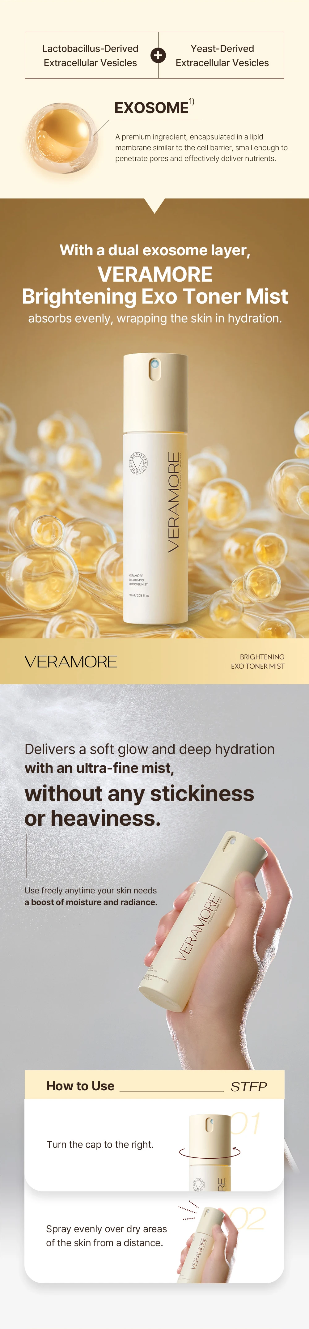 Hydrating Brightening EXO Toner Mist 100ml Facial Mist for Daily Skin ...