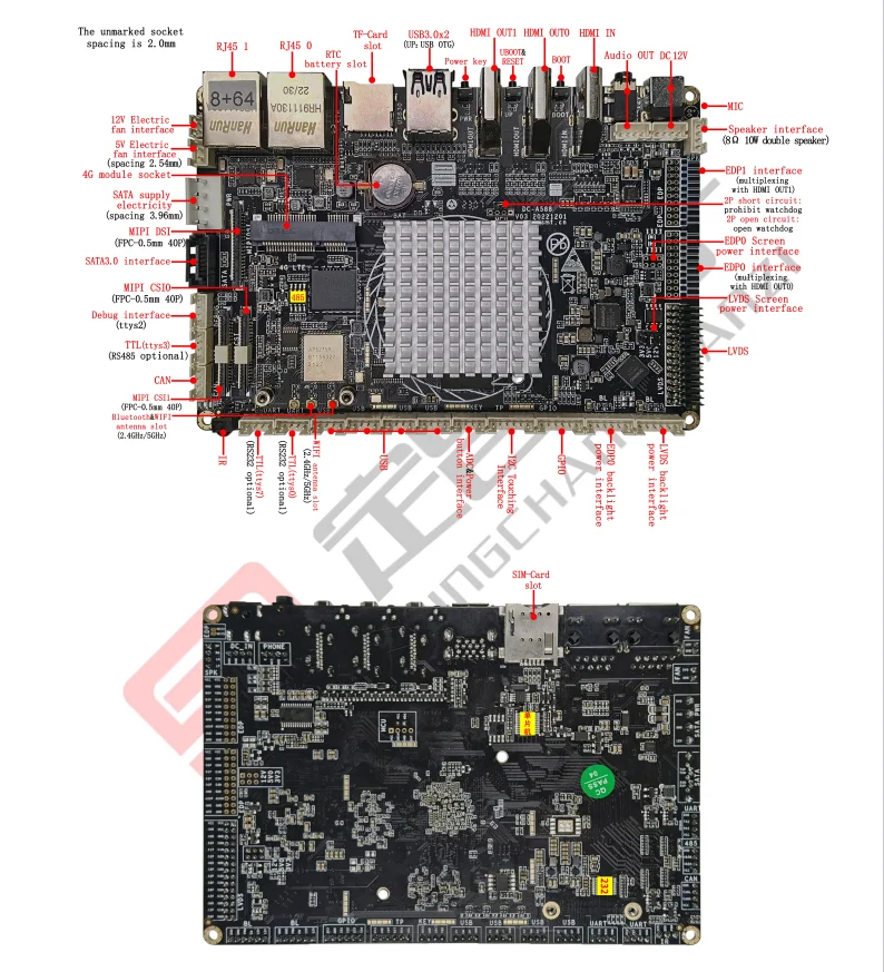 8k Motherboards Hmi*d Lvds Edp Sd Sata For Advertising Interactiv Panel ...