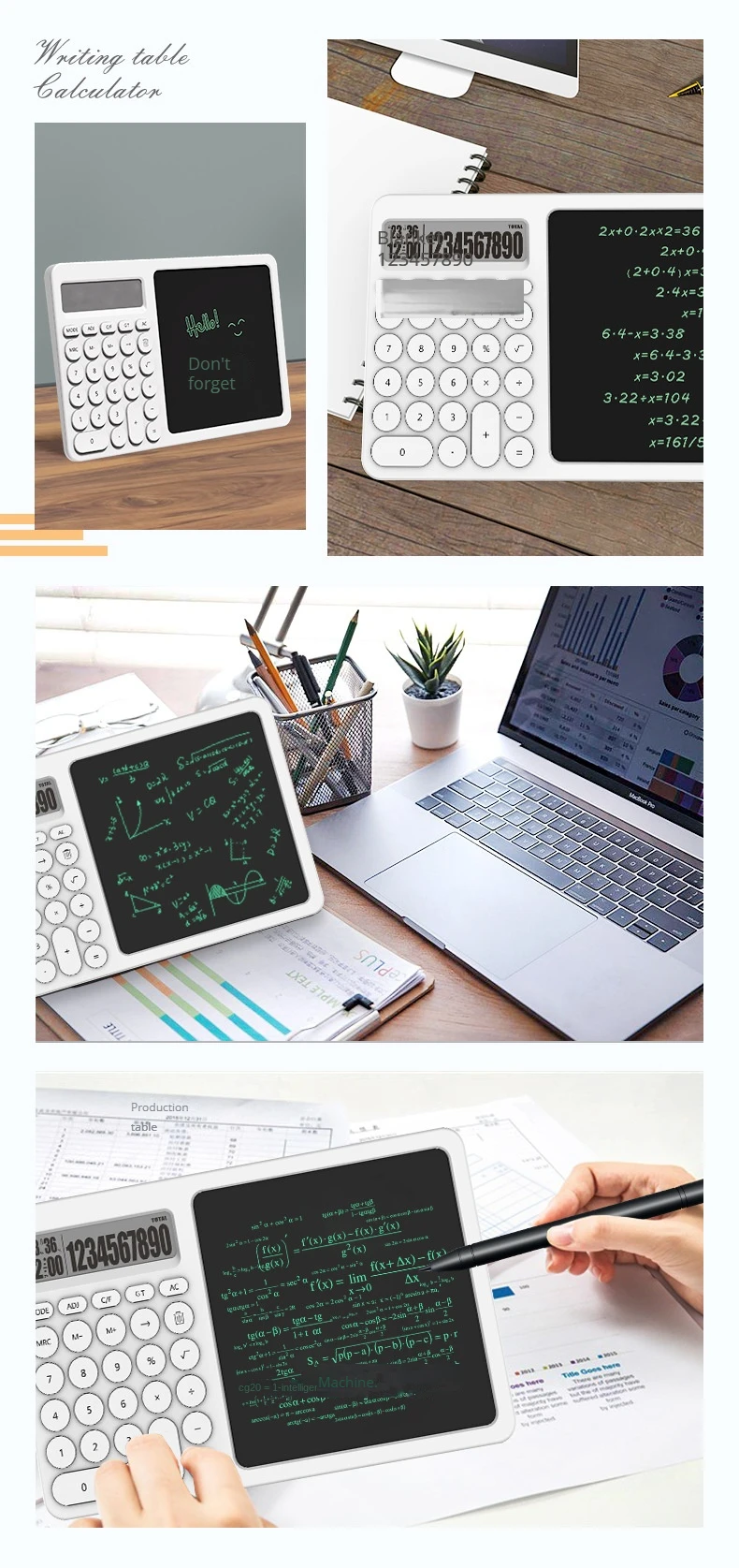 8 Inch Portable Calculator LCD Screen Writing Tablet