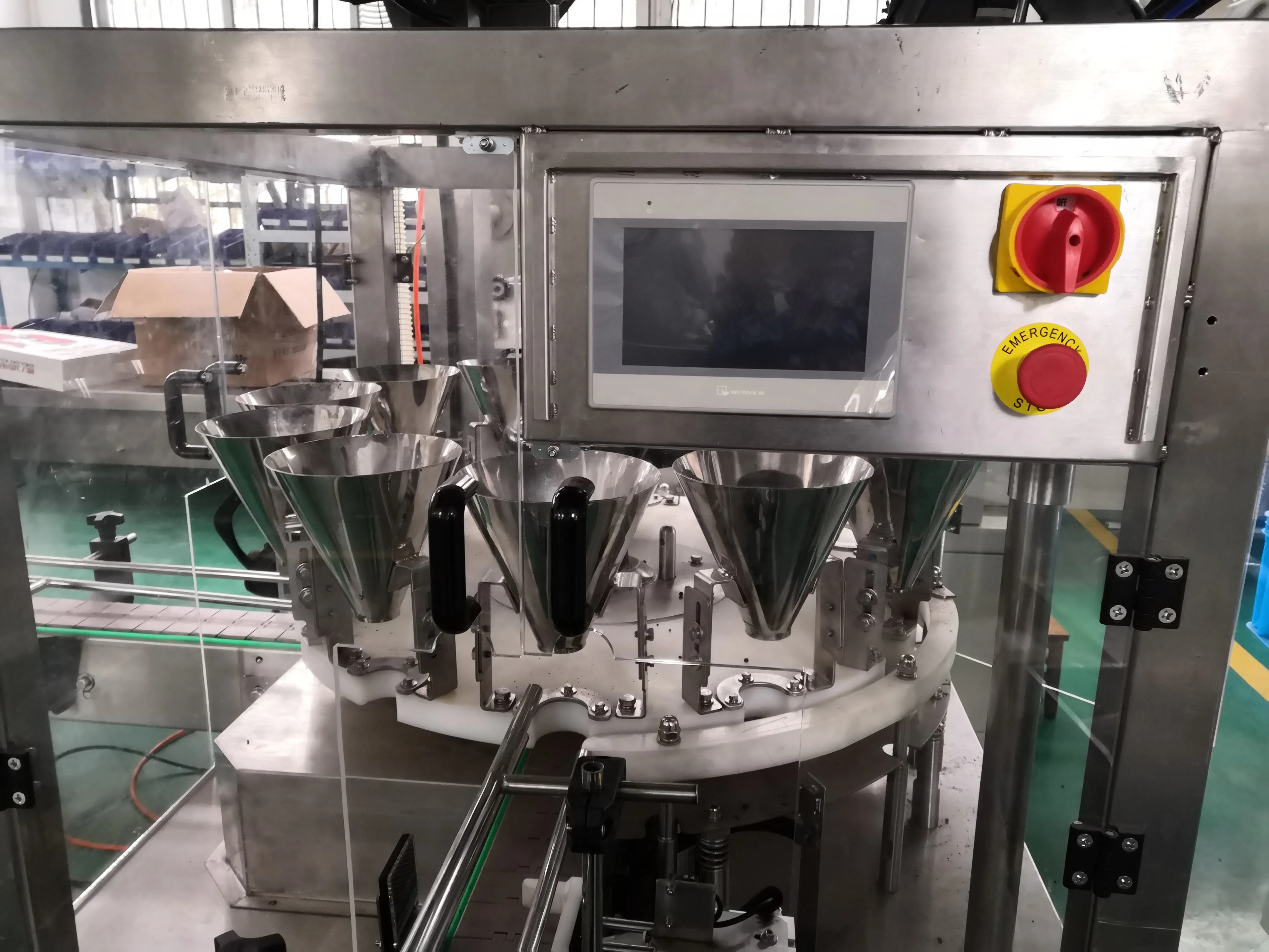 Rotary Plastic/glass Bottles Jars Filling Packing Machines For Snacks ...