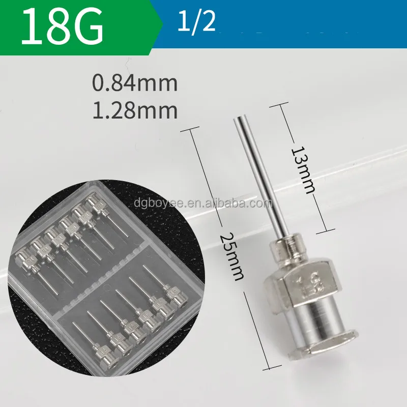 Glue Needle Blunt Threaded Port 8G to 30G 1/2 Inch Needle| Alibaba.com