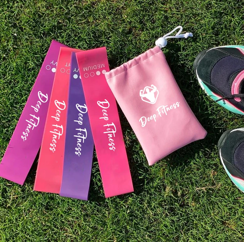 Custom Logo Rubber Latex Mini Loop Bands/Latex 5 Pcs Resistance Bands ...