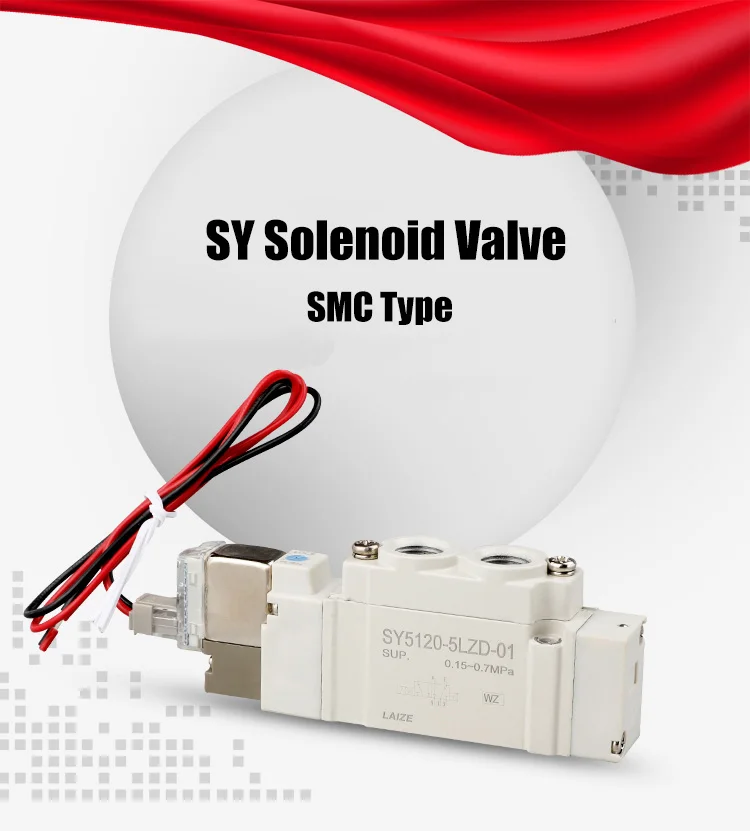 High Quality Smc Type Sy Solenoid Valve Sy5120-3lzd-01 4lzd 5lzd 6lzd ...