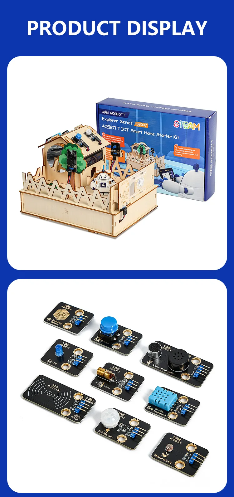 Robotlinking DIY Smart Home Kit for Arduino Kit Robot Starter Automation Projects Wooden House ...