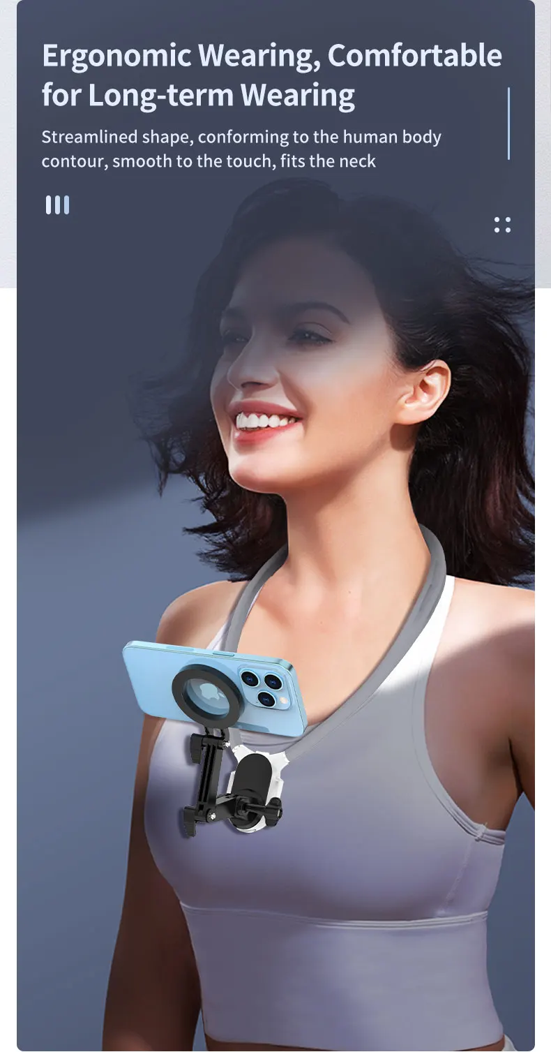 MAMEN Neck Hanging Pov Phone Holder - Magnetic & Portable