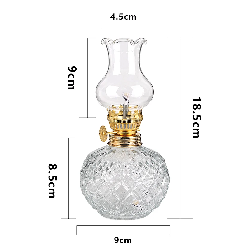 Small Pineapple Round Glass Oil Lamp Candlestick Atmosphere Lamp ...