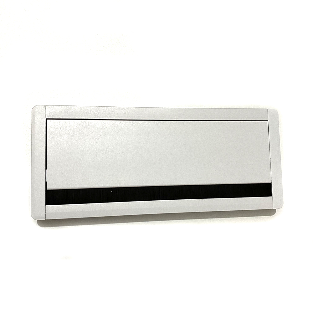 Square Aluminum Wire Cap Cover Office Desk Cable Grommet Slow-closing ...