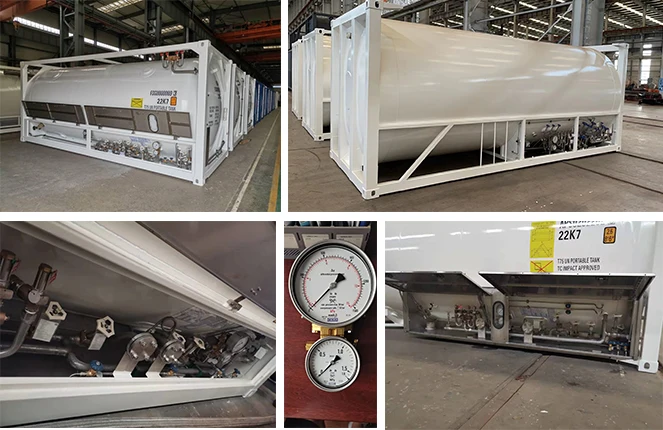 2024 새로운 Asme 20ft T75 극저온 액체 Lox/lin/lar/lco2/lng 화학 Iso 탱크 컨테이너 공장 ...
