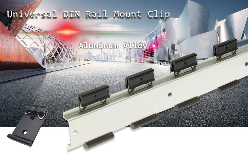 DIN Rail Mount Clip Snap 1.08 Largura Universal 35mm 4-Pacote Padrão ...