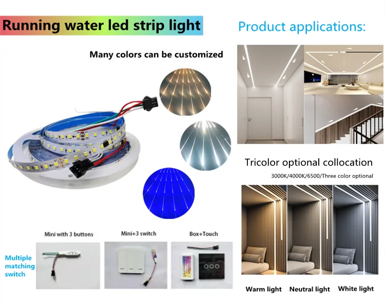 Dual Color CCT Chasing Running Water Warm Cool White Digital Led Strip ...