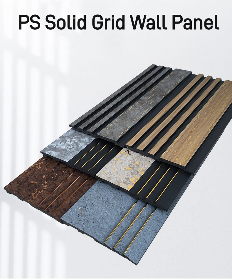 High Quality Modern PS Fluted Grooved Wall Panel Interior Decorative ...
