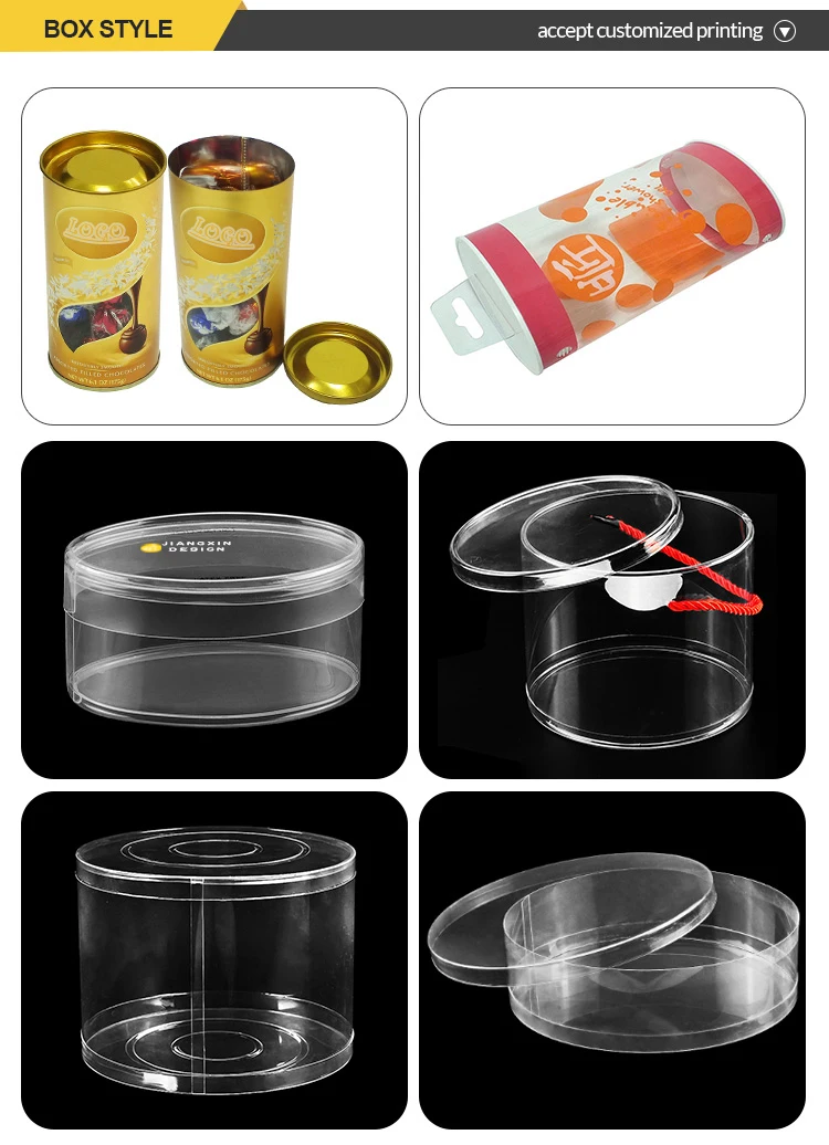 Custom Plastic Cylinder Boxes - Durable & Clear Packaging