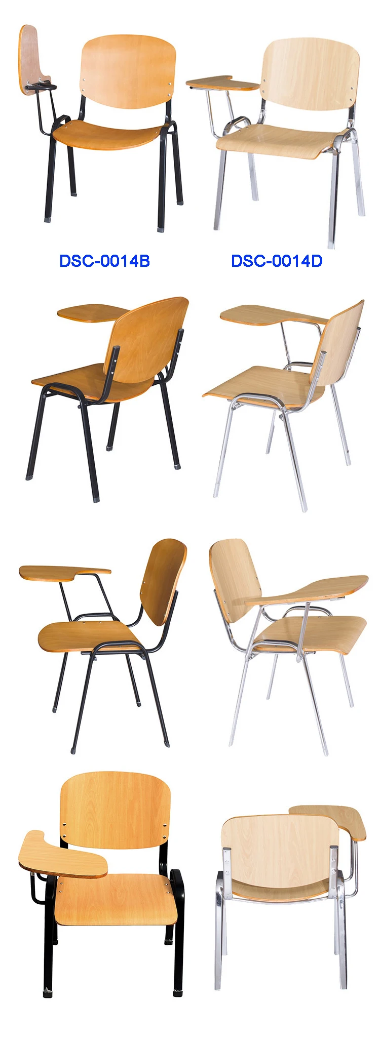Stackable Student Chairs with Tablets - ZOIFUN School Furniture