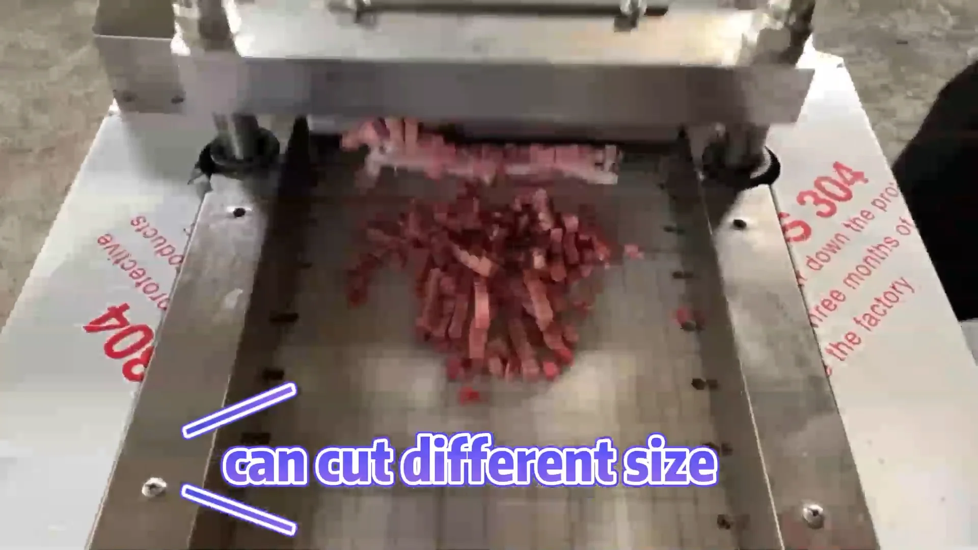 Electric Frozen Meat Cube Cutting Machine Industrial Beef Commercial ...