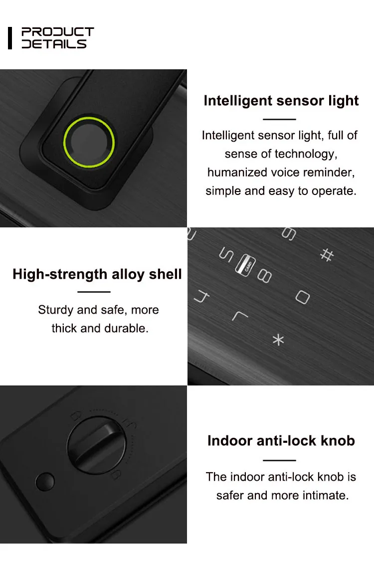 China Biometric Push Pull Contactless Korea Home Anti Theft Door Lock ...