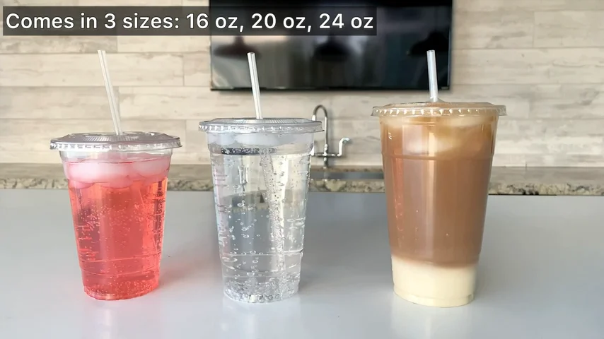 Crystal Clear Pet Plastic Dome Lids Flat Transparent Lid For Bubble Tea ...