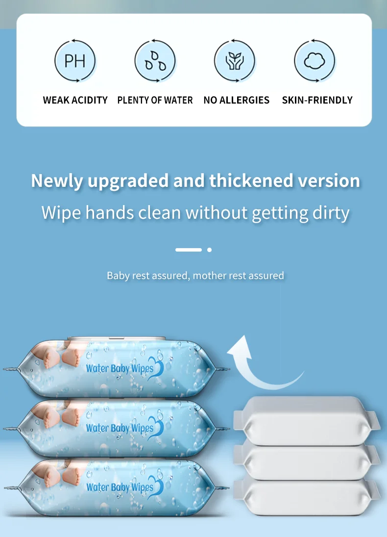 Vitamin E & Aloe Vera Baby Wipes Moisturizing & Diaper Rash Prevention ...
