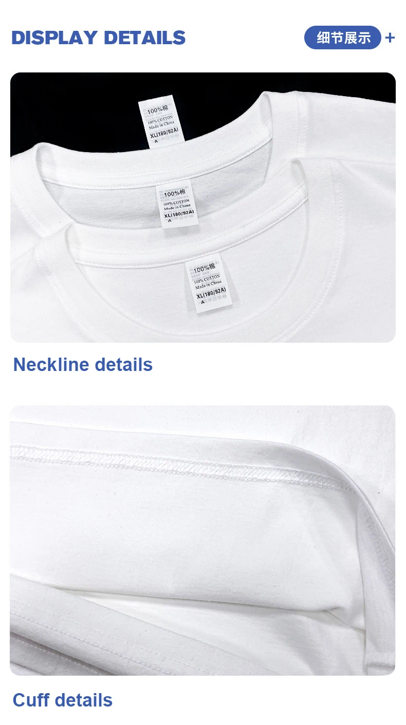 High Quality 100% Cotton Oversized Tshirt Plain Blank Custom Plus Size ...