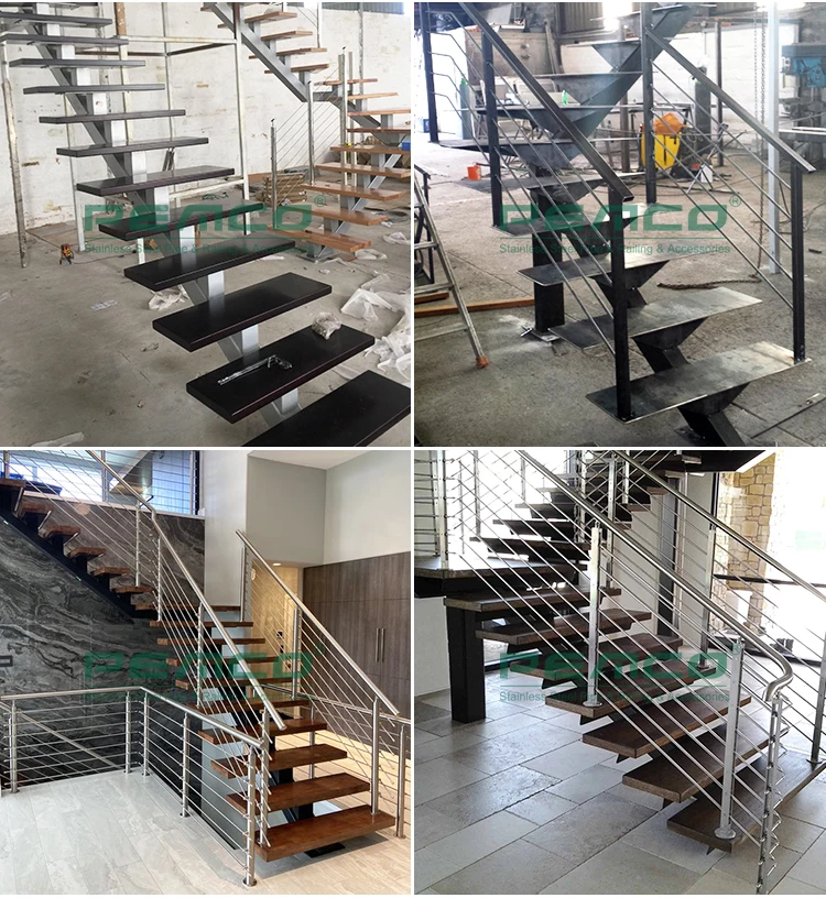 Floating Stairs with Cable Railing - Modern & Durable