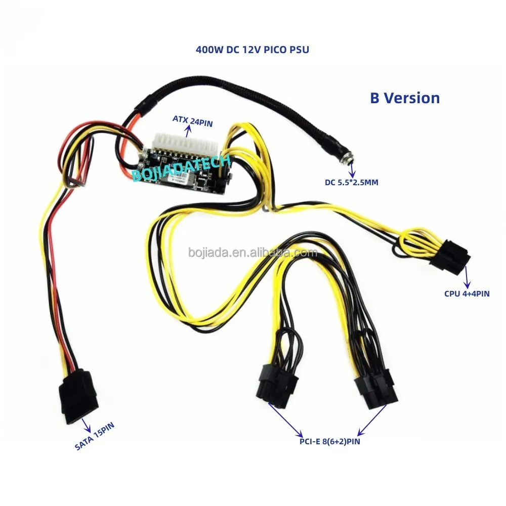 400w Output 24pin Pico Psu Atx Power Supply Module With 12v Input 5.5*2 ...
