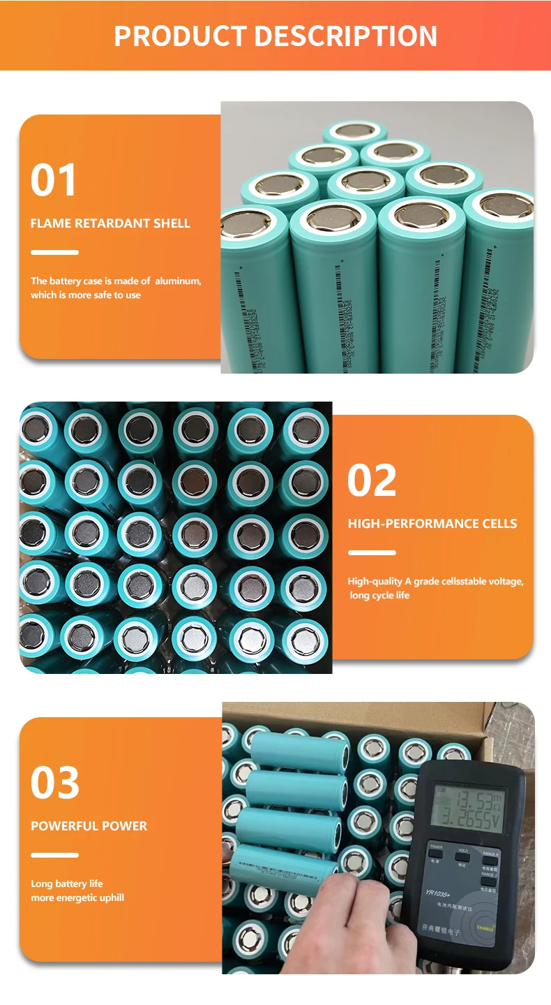 26650 Lithium Lifepo4 Cylindrical Battery 3.7v 3000mah Rechargeable ...