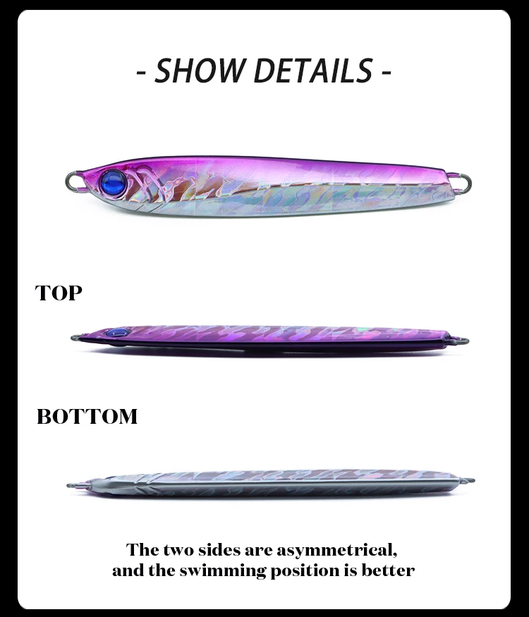 Japanese Quality Jigs 2210gl25 60g 105mm Deep Sinking Vertical Sea ...