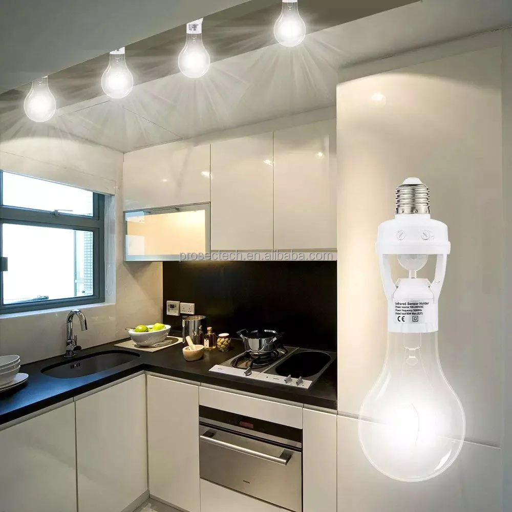 Motion Sensor Light Socket, Smart E27 PIR Motion Sensor Light Switch ...