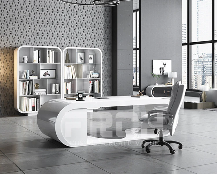 China Supply High Glossy Curved Round Edge Modern Salon Office ...